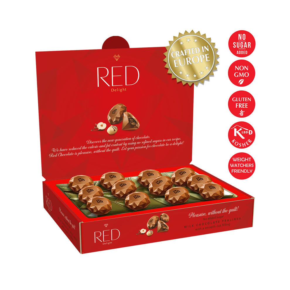 RED Delight®™ Milk Chocolate Diamond Truffles - with Hazelnut And Maca – RED Delight Chocolate