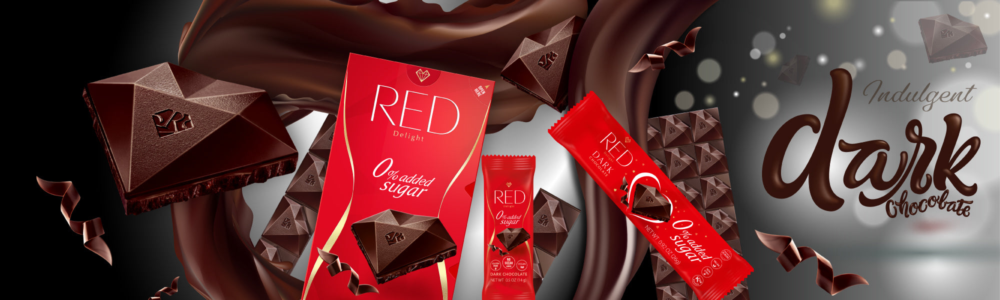 No Sugar Added Chocolate with Fewer Calories -RED DELIGHT – RED Delight ...