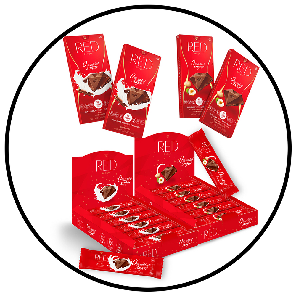No Sugar Added Chocolate with Fewer Calories -RED DELIGHT – RED Delight ...